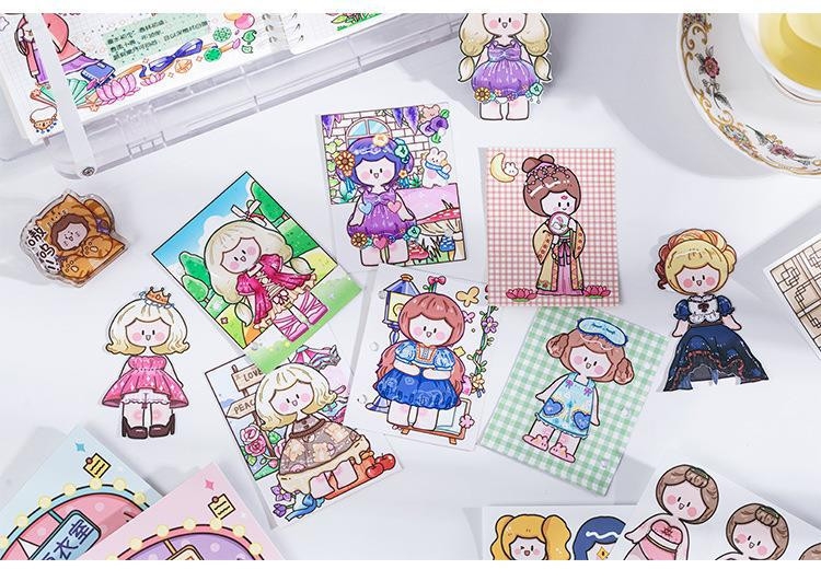 Bộ sticker thiết kế thời trang cho bé (12cm x 18cm) - Set 10 tấm_STK1