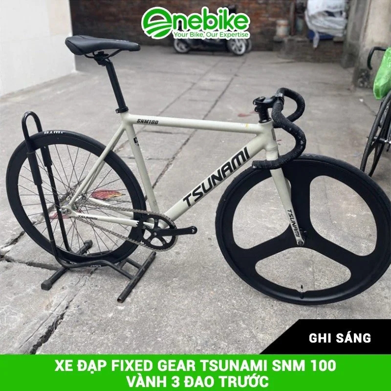 Xe đạp Fixed Gear TSUNAMI SNM 100 - Bánh 3 đao | Nhà phân phối xe đạp thể thao Dngbike.com