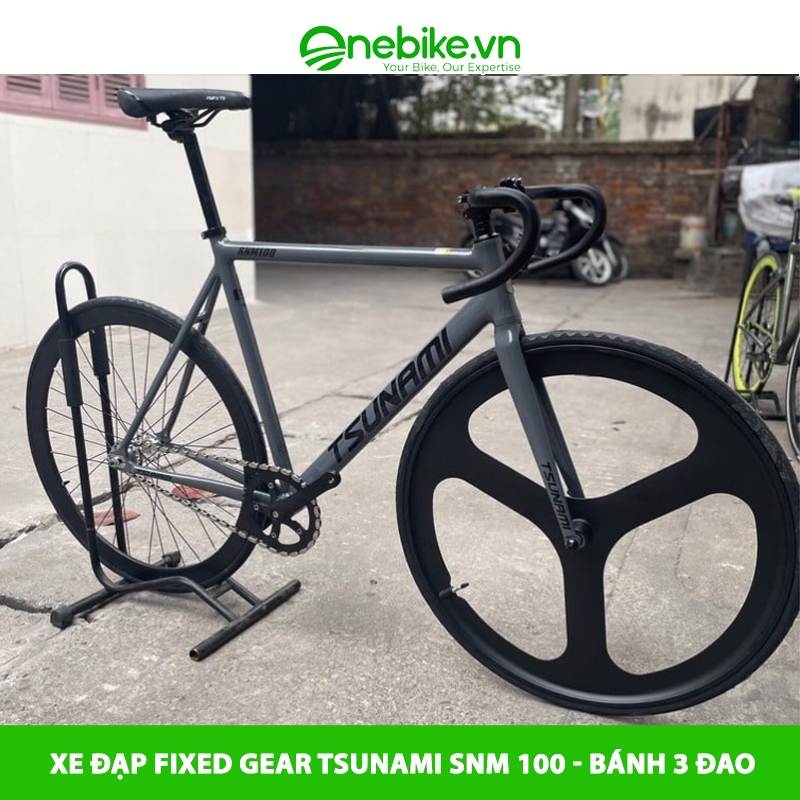 Xe đạp Fixed Gear TSUNAMI SNM 100 - Bánh 3 đao | Nhà phân phối xe đạp thể thao Dngbike.com