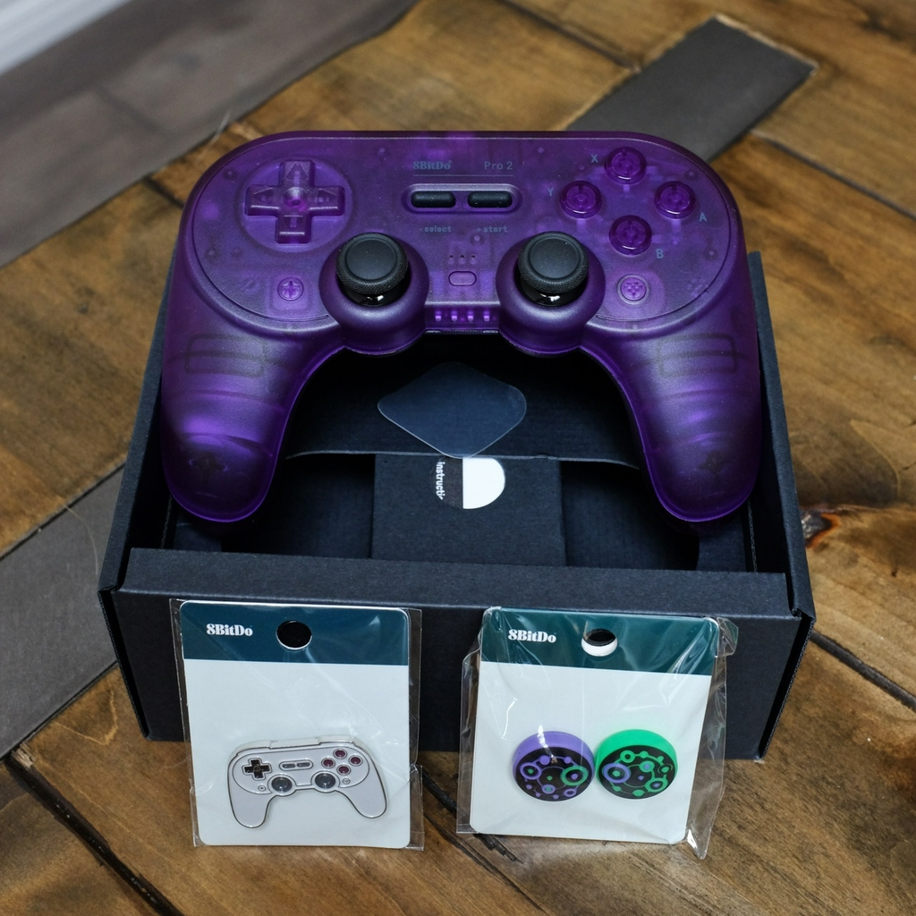 Tay cầm 8BitDo Pro 2 Bluetooth Gamepad Clear Purple Edition HTCGAME