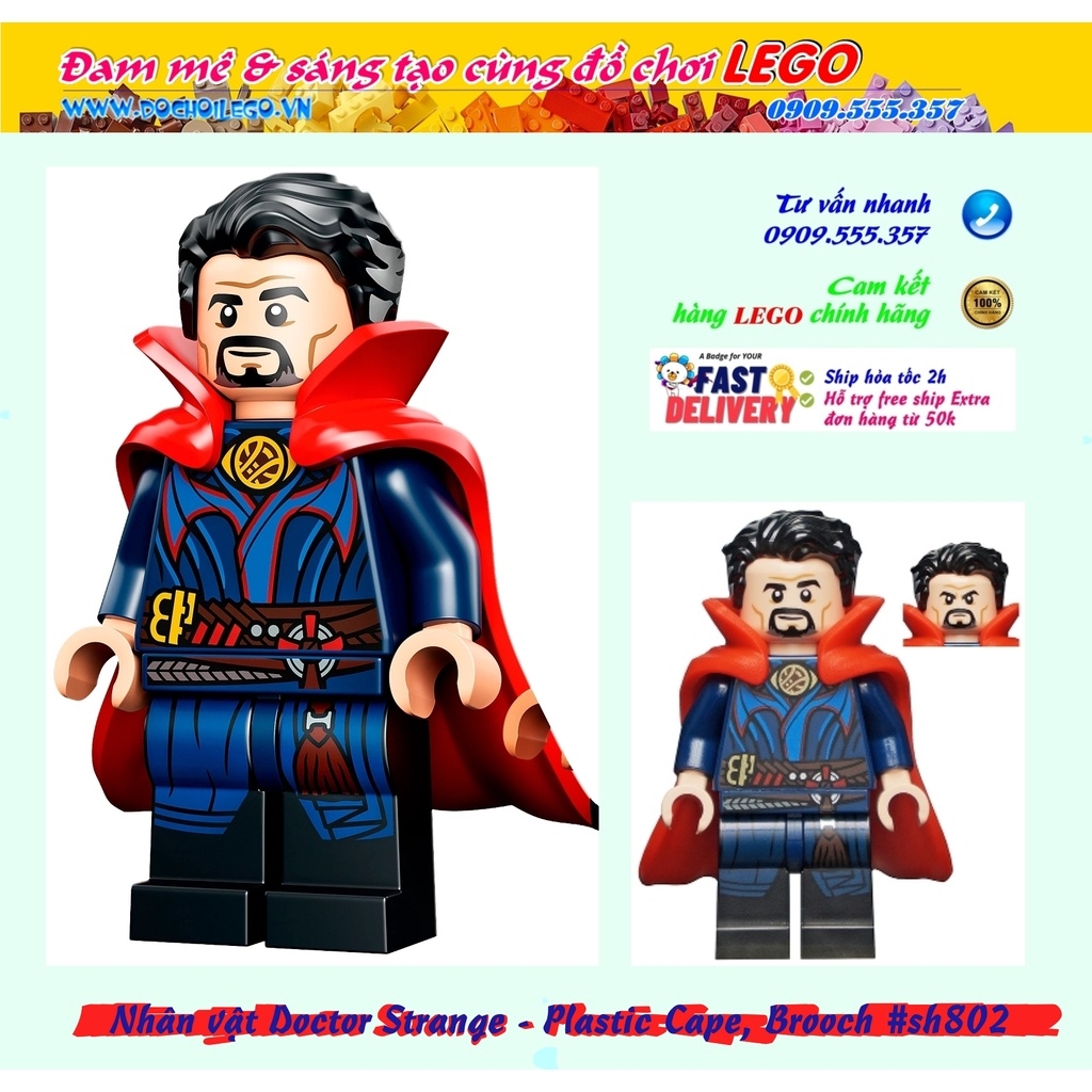 Nhân vật LEGO Doctor Strange - Plastic Cape, Brooch - chủ đề Super ...