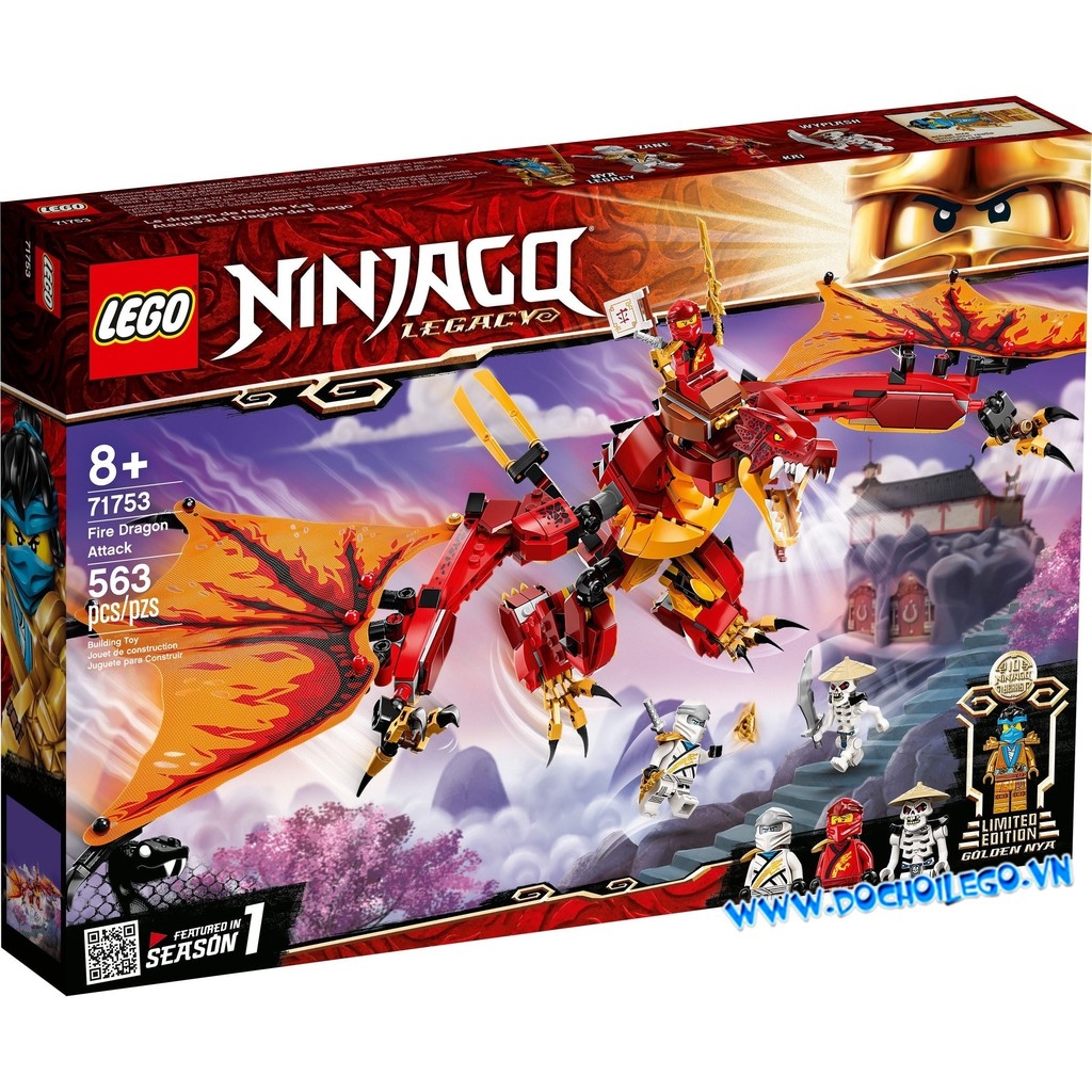 71753 LEGO Ninjago Legacy Fire Dragon Attack - Rồng phun lửa của KAI ...