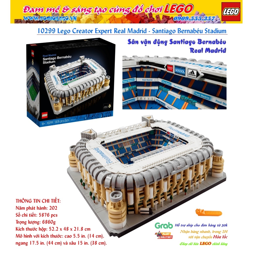 []Hàng sẵn[] 10299 LEGO Real Madrid - Santiago Bernabéu Stadium - Đồ ...