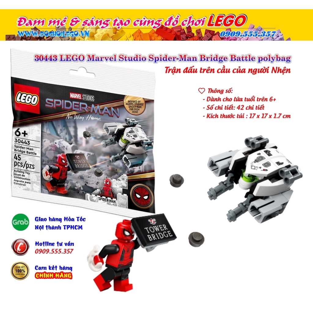 30443 LEGO Marvel Studio Spider-Man Bridge Battle polybag - Trận đấu ...