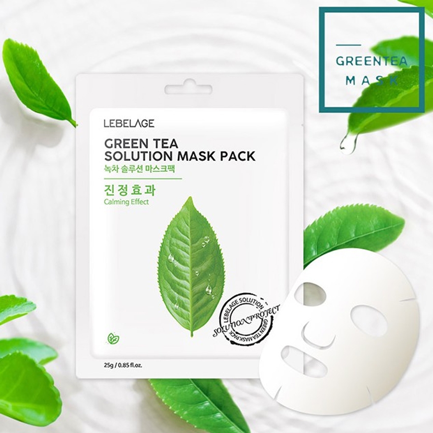 MẶT NẠ LEBELAGE GREEN TEA SOLUTION MASK PACK ( mặt nạ trà xanh ...