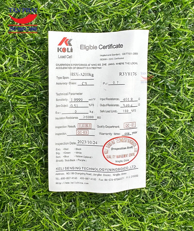 Loadcell HSX 200kg Keli - Cảm biến lực dạng xoắn CÔNG TY CP CÔNG NGHỆ TỰ ĐỘNG TÂN PHÁT