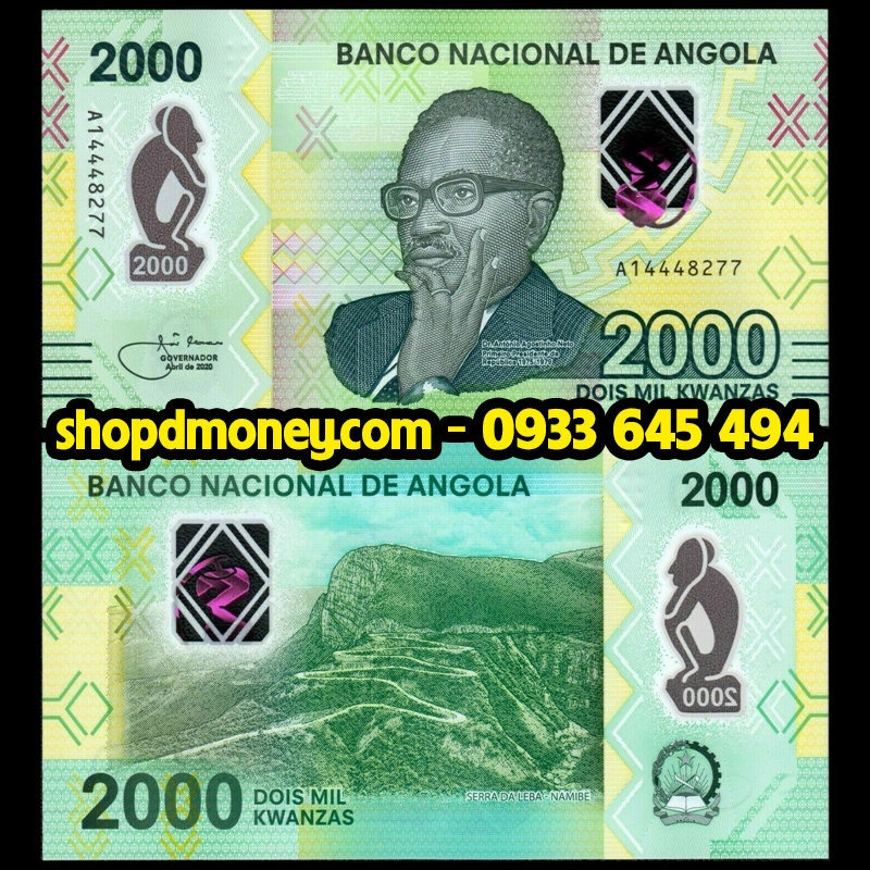 2000 kwanzas Angola 2020 polymer Shop tiền sưu tầm D-money 2000 kwanzas Angola 2020 polymer Shop tiền sưu tầm D-money
