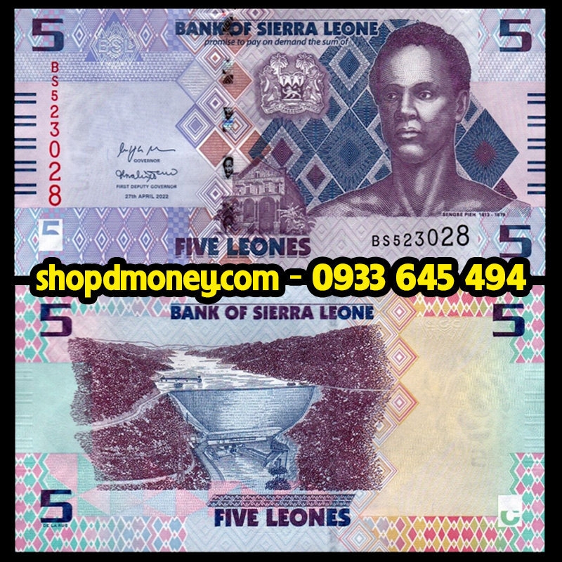 5 leones Sierra Leone 2022 Shop tiền sưu tầm D-money 5 leones Sierra Leone 2022 Shop tiền sưu tầm D-money