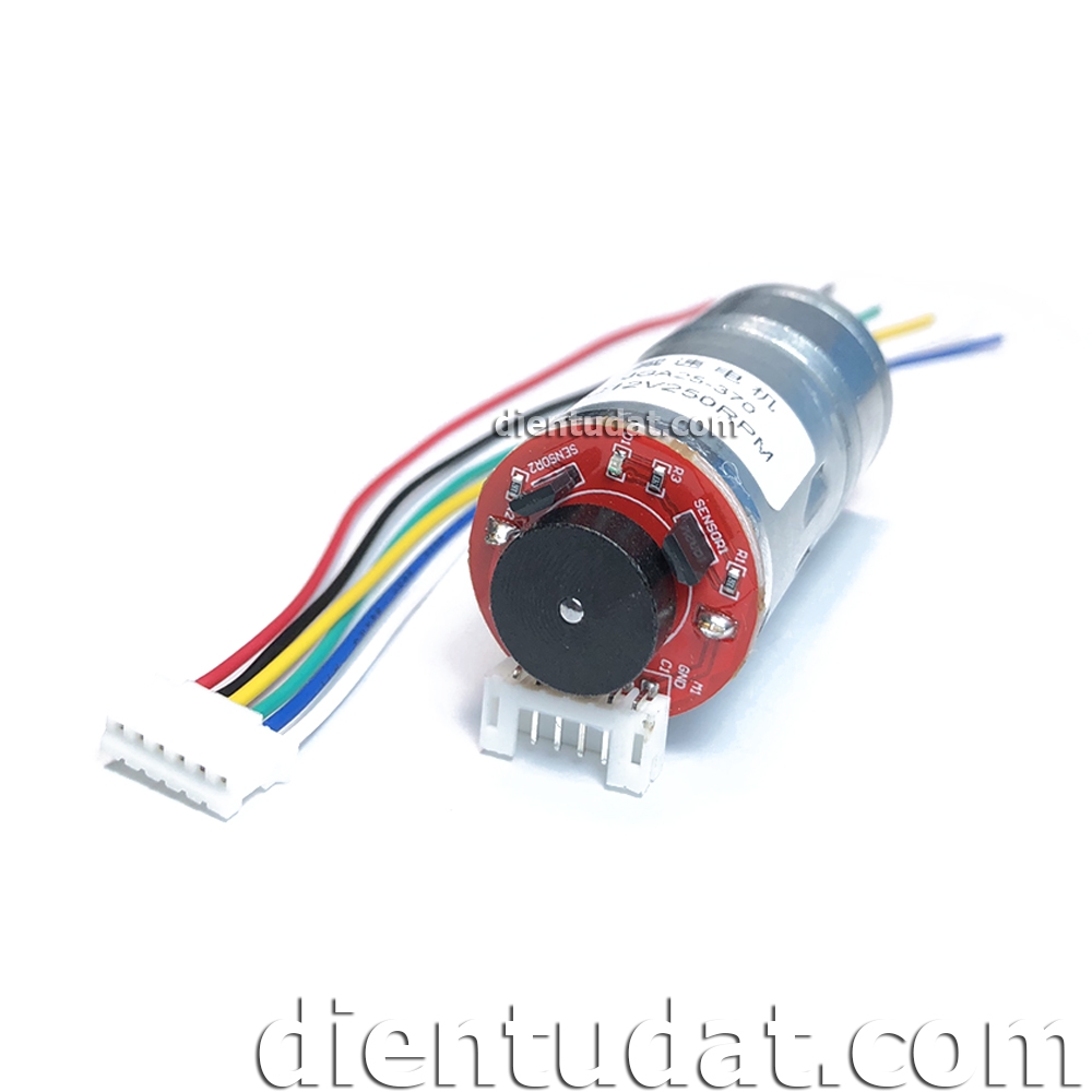 250RPM Gear Motor With Encoder JGA25-370 | Điện Tử DAT