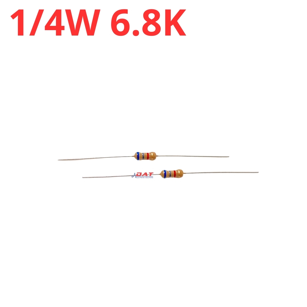 Điện Trở 1/4W 6.8K 6K8 1% - 5 Vòng Màu | Điện Tử DAT