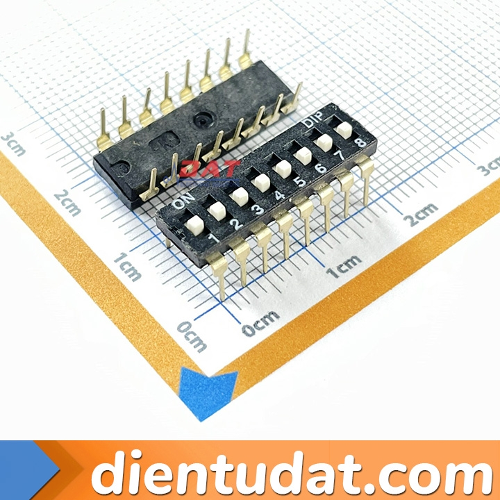 DIP Switch - Công Tắc Gạt Xuyên Lỗ 2.54mm 1P 2P 3P 4P 5P 6P 8P 10P | Điện Tử DAT
