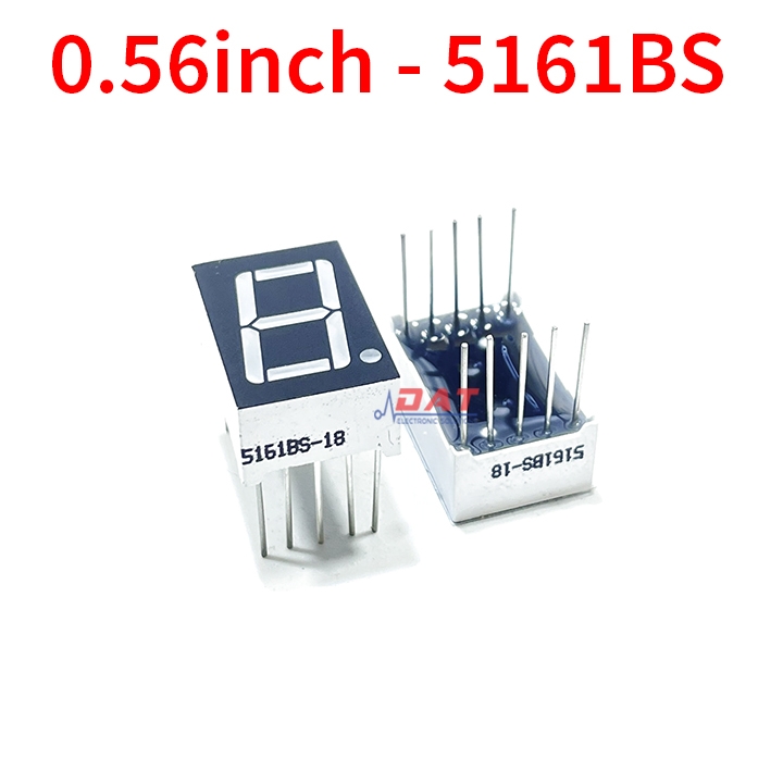 LED 7 Thanh 0.56inch 5161BS - Dương Chung - Chiều dài chân 9mm | Điện ...