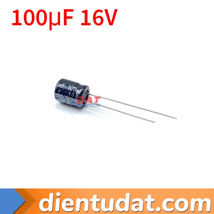 Tụ Hóa 100uF 16V - DIP 6*7mm | Điện Tử DAT