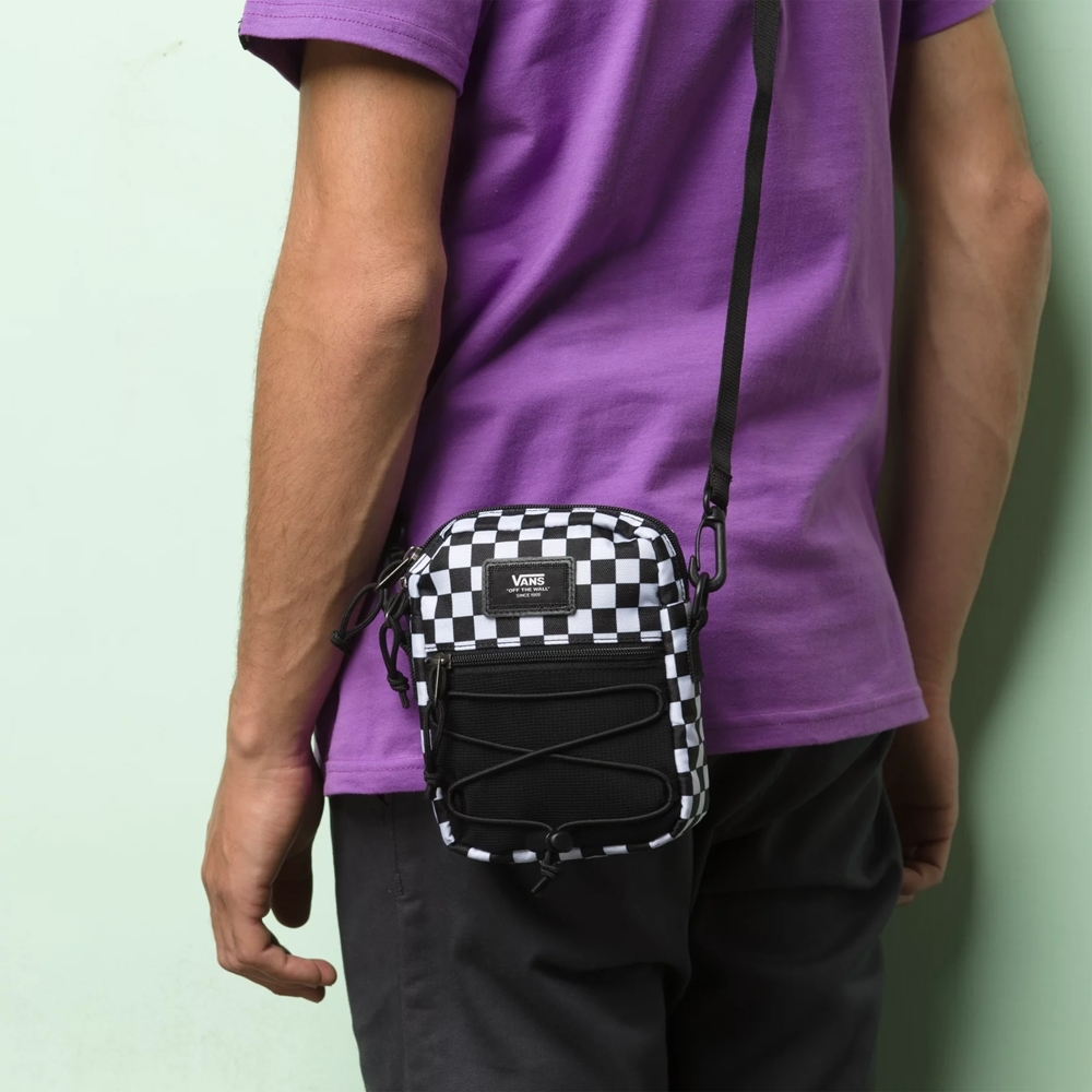 TÚI CHÉO VANS - VANS BAIL SHOULDER BAG BLACK/WHITE CHECKER VN0A3I5SHU0