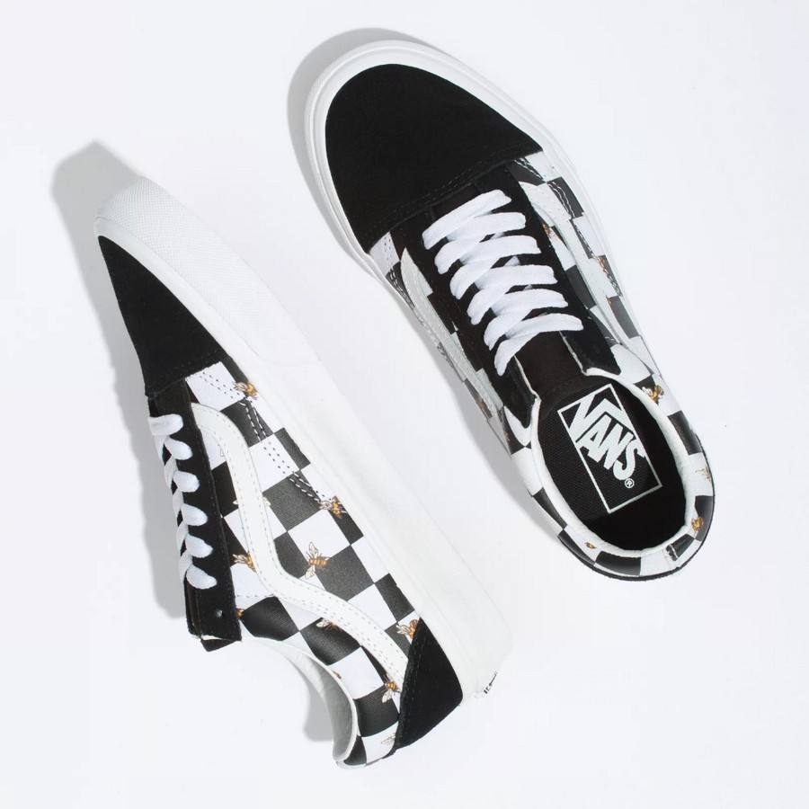 VANS Việt Nam - VANS BEE CHECK OLD SKOOL BLACK TRUE WHITE VN0A3WKT9EH