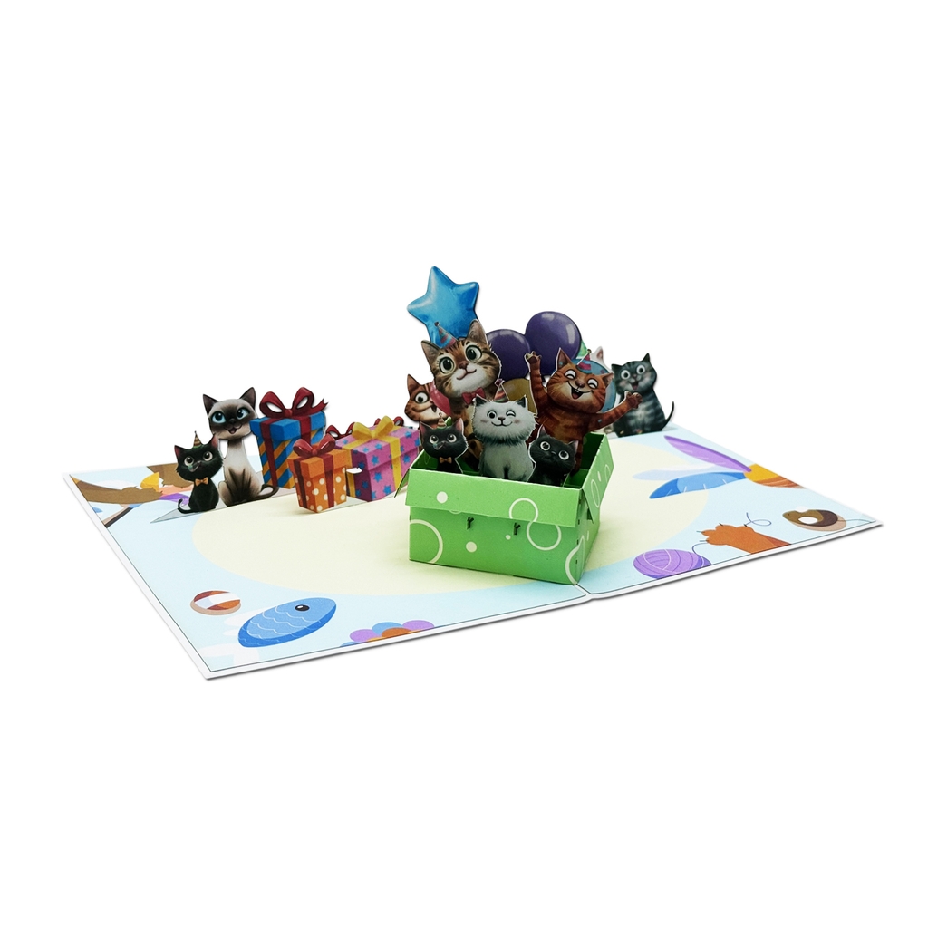 Animal Birthday Party Pop-up Card