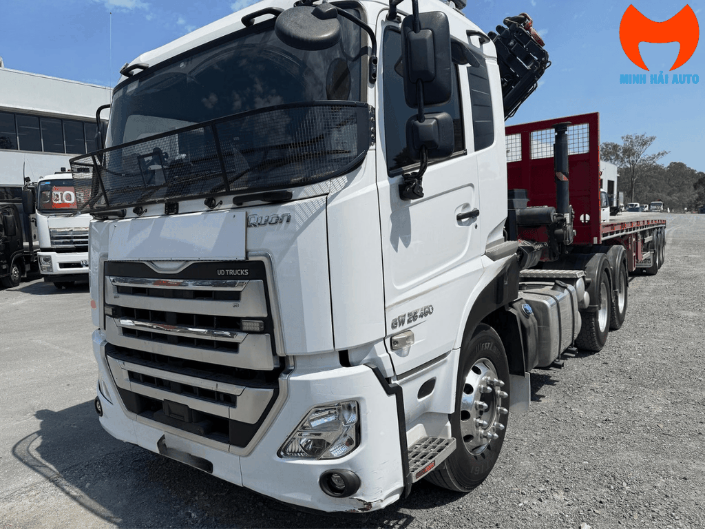 Đầu Kéo UD GWE 460 Gắn Cẩu Gập Palfinger 6 Tấn PK 19001 | MH - CẦU NỐI THÀNH CÔNG