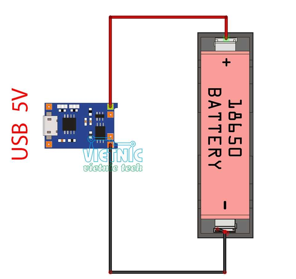 MODULE SẠC PIN LITHIUM TP4056 1A | www.vietnic.vn