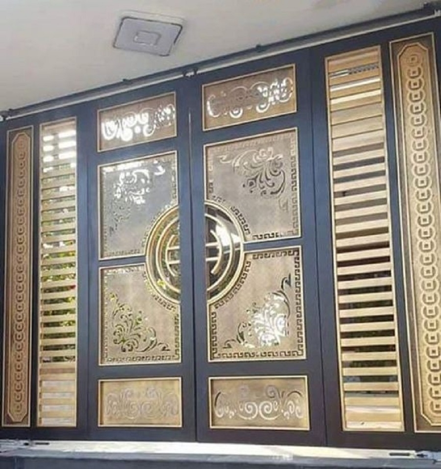 Mẫu Cửa Cổng Sắt 4 Cánh đẹp Sắt Tấm Cắt Hoa Văn Cnc Cl000001