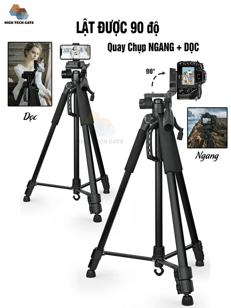 Tripod chân đế điện thoại, máy ảnh G-185 hỗ trợ quay chụp video ...