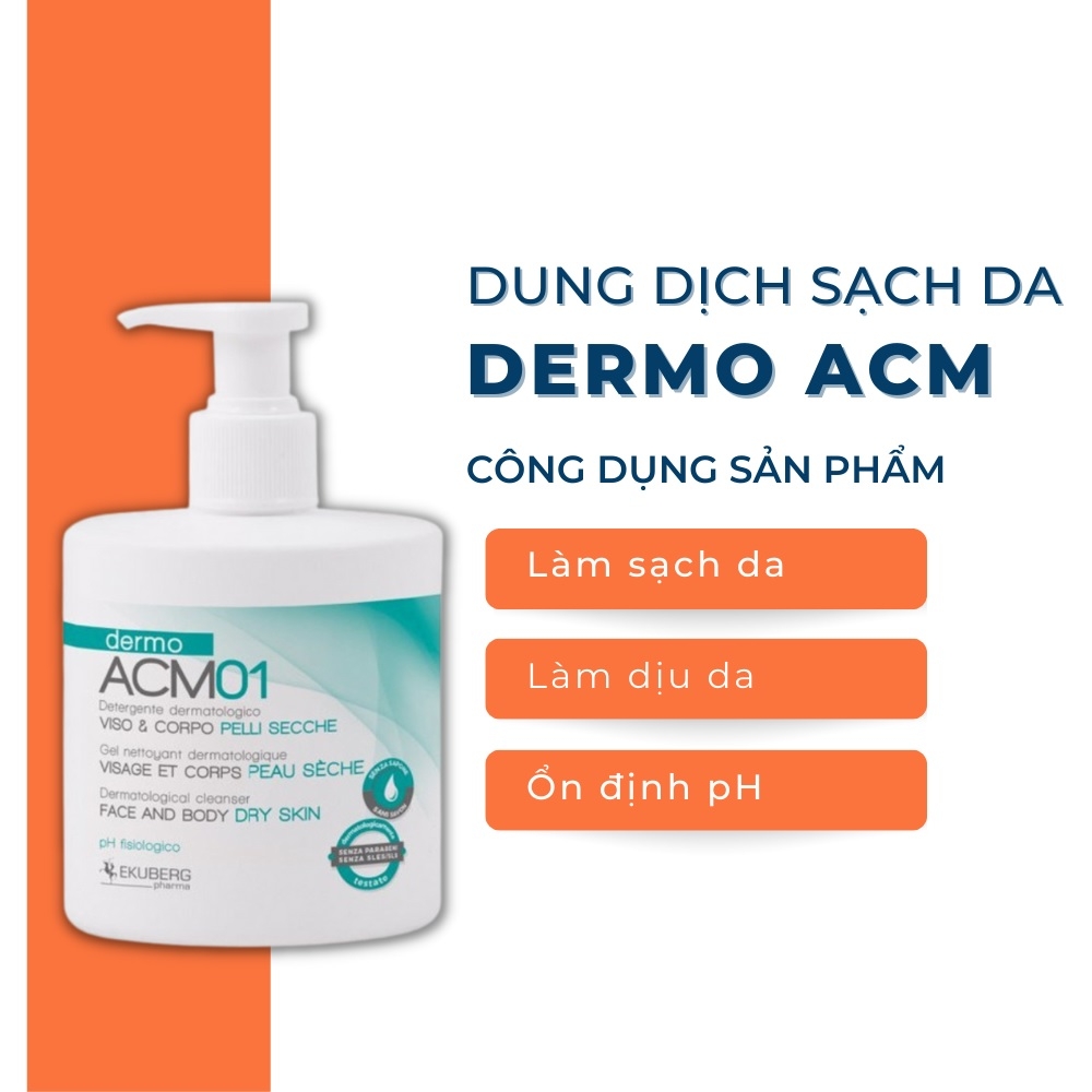 DERMO ACM01 300ML. SỮA RỬA MẶT VÀ TOÀN THÂN DÀNH CHO DA MỎNG MANH VÀ ...