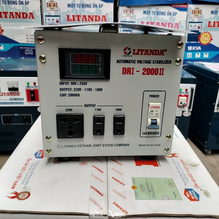 Ổn Áp 2KVA 1 Pha DRI-2000II Litanda NEW 2022 Giá Bao Nhiêu Tiền?