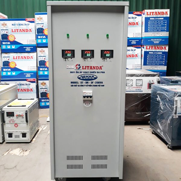 Ổn Áp Litanda 25KVA 3 Pha SH3-25KII Thế Hệ Mới Dây Đồng 100% NEW