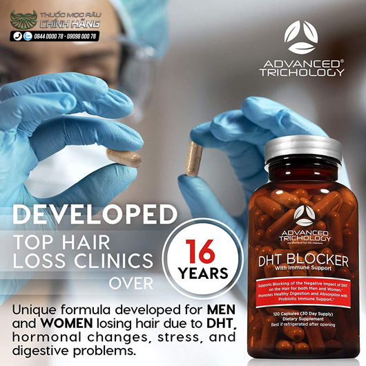 DHT Blocker Advanced Trichology Thuốc mọc râu Chính Hãng