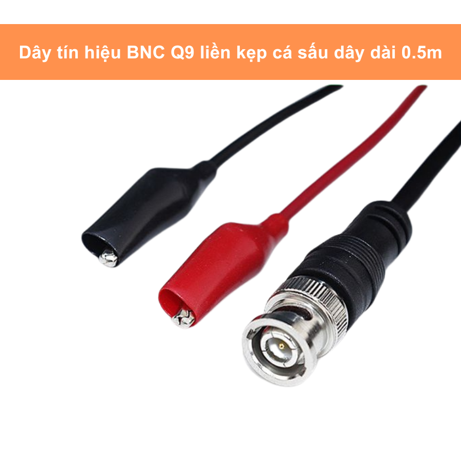 Cáp tín hiệu BNC Q9 dài 0.5m kiểm tra tín hiệu chất liệu PVC | Linh Kiện Điện Tử 3M