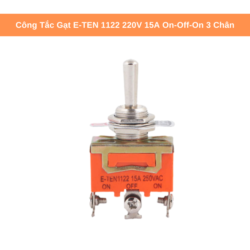 Công Tắc Gạt E-TEN 220V 15A (Nắp Cao Su Chống Nước -Bán Rời) Nhiều Chế ...