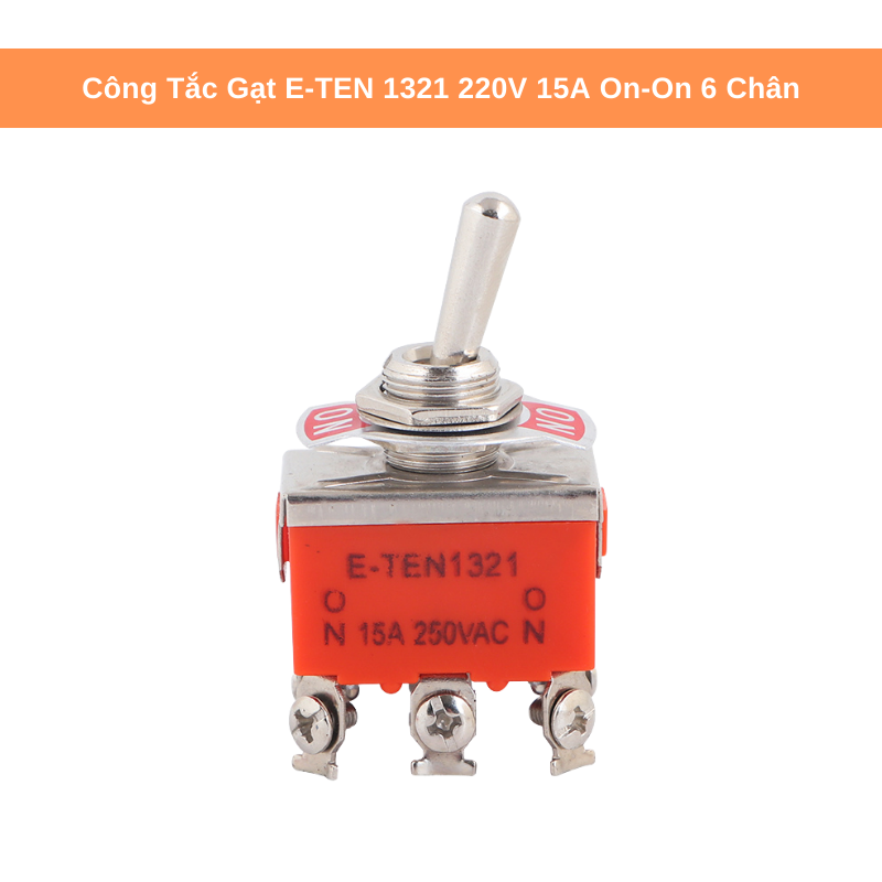 Công Tắc Gạt E-TEN 220V 15A (Nắp Cao Su Chống Nước -Bán Rời) Nhiều Chế ...