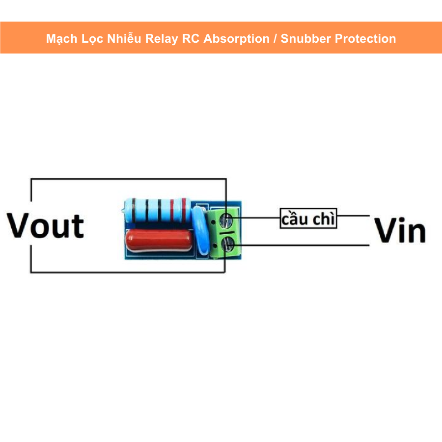 Mạch Lọc Nhiễu Relay RC Absorption / Snubber Protection | Linh Kiện ...
