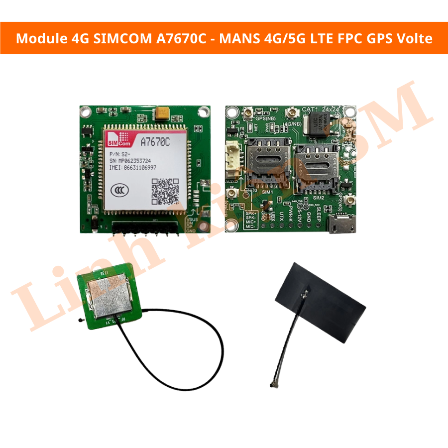 Module 4G SIMCOM A7670C LTE Cat 1 UART | Linh kiện 3M | Linh Kiện Điện ...