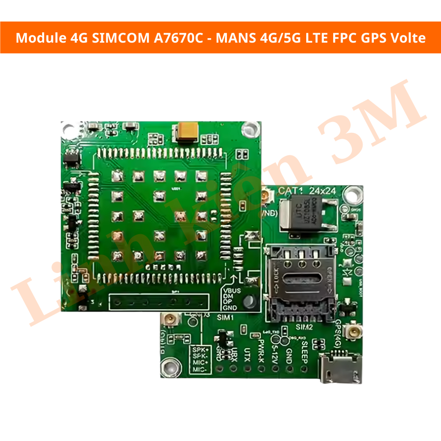 Module 4G SIMCOM A7670C LTE Cat 1 UART | Linh kiện 3M | Linh Kiện Điện Tử 3M