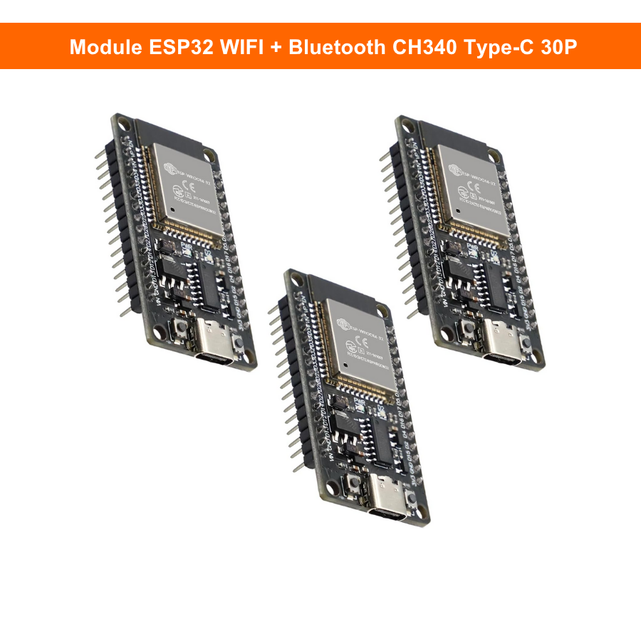 Module ESP32 WIFI + Bluetooth CH340 Type-C 30P | Linh Kiện Điện Tử 3M