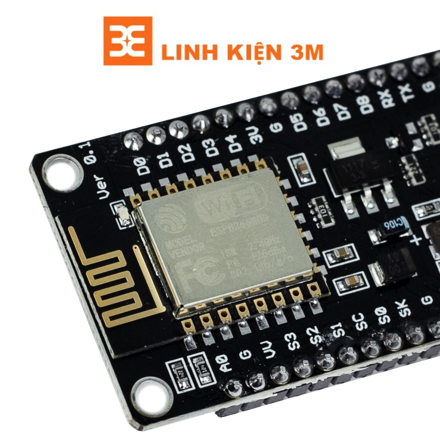 Module IOT ESP8266 ESP-12E CH340 V3- Linh Kiện Điện Tử 3M