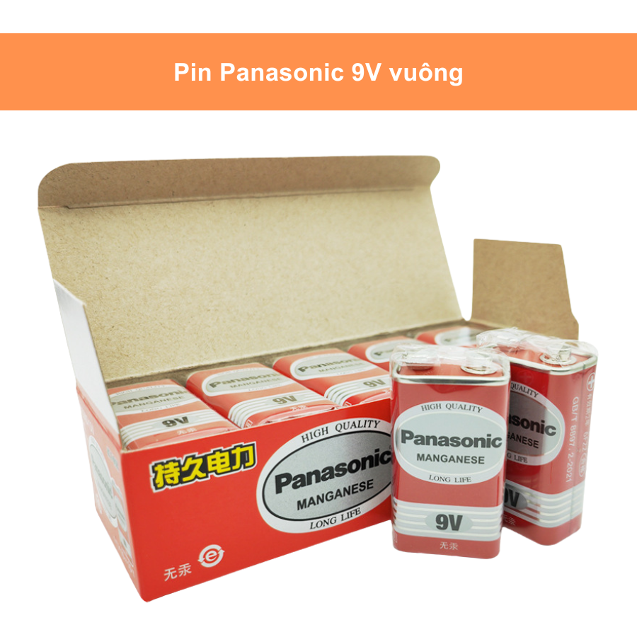 Pin Panasonic pin vuông 9V 6F22DN, pin nút CR2025/CR2032 3V | Linh Kiện ...
