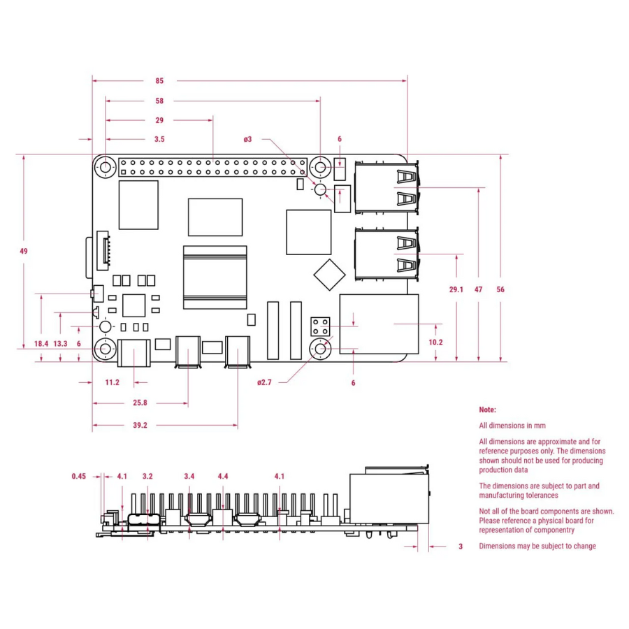 Raspberry Pi 5 RAM 4GB 8GB 5V 5A | Linh Kiện Điện Tử 3M
