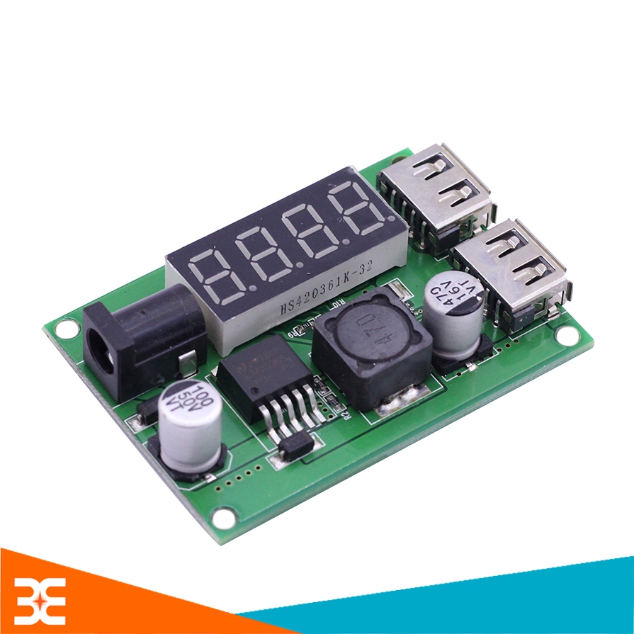 Module Buck DC-DC 3A Vin 6 - 40V Vout 5V 2 Đầu Ra USB V3 Có Màn Hình ...