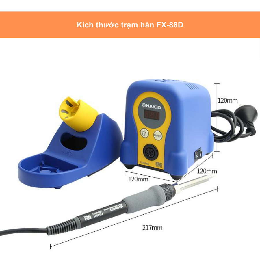 Máy hàn thiếc, trạm hàn HAKKO FX-888D | Linh Kiện Điện Tử 3M