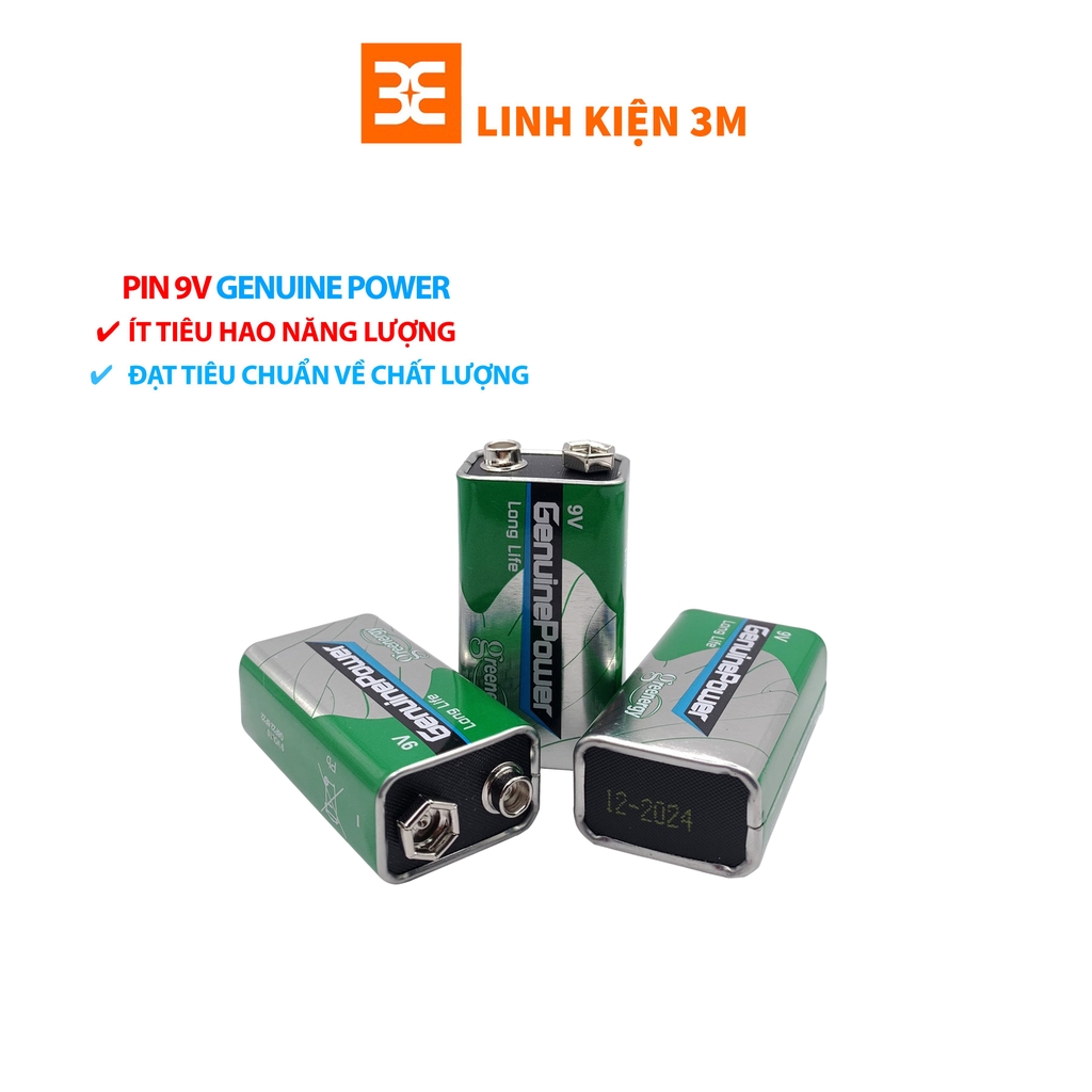 PIN 9V GOLDEL POWER CHẤT LƯỢNG CAO | Linh Kiện Điện Tử 3M