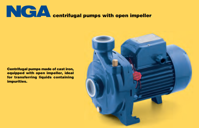 Bơm ly tâm trục ngang PEDROLLO Model NGA 1B