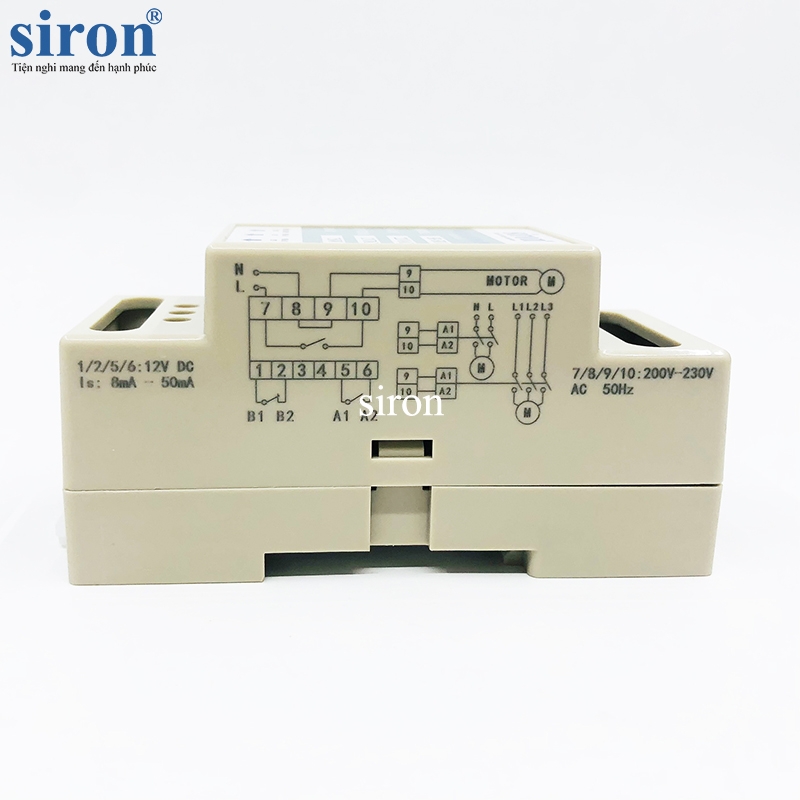 Relay an toàn 12V DC dạng thanh ray gắn tường, tủ điên Siron SR-SR11
