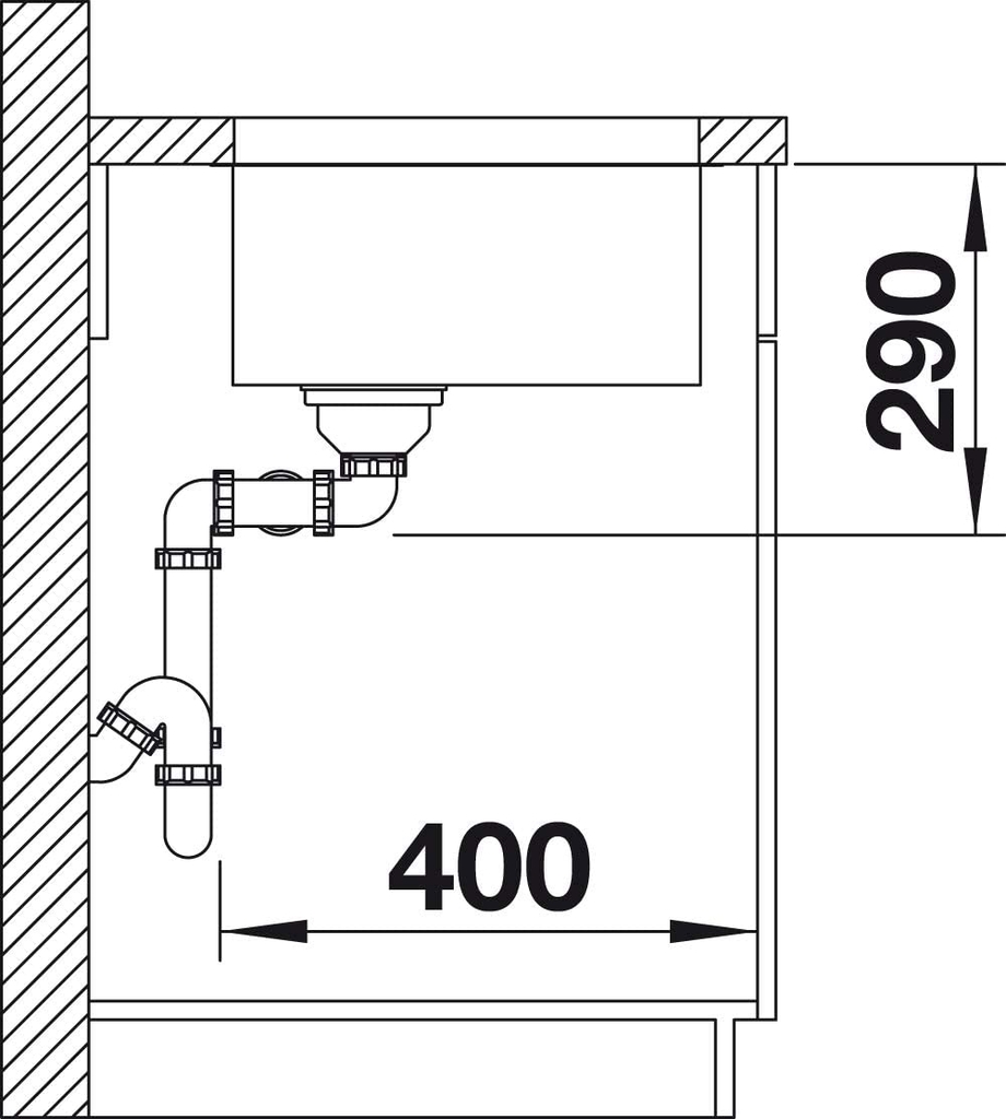 Chậu rửa bát âm inox Blanco 400/400 Andano 522987 Shop Hàng Đức