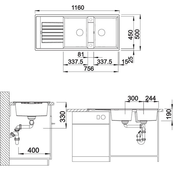 Chậu đá Blanco Zia 8s Sand 515590 Shop Hàng Đức
