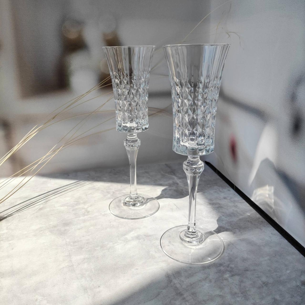 Bộ 6 ly Champagne pha lê Pháp Cristal D'Arques Lady Diamond 150ml Shop ...