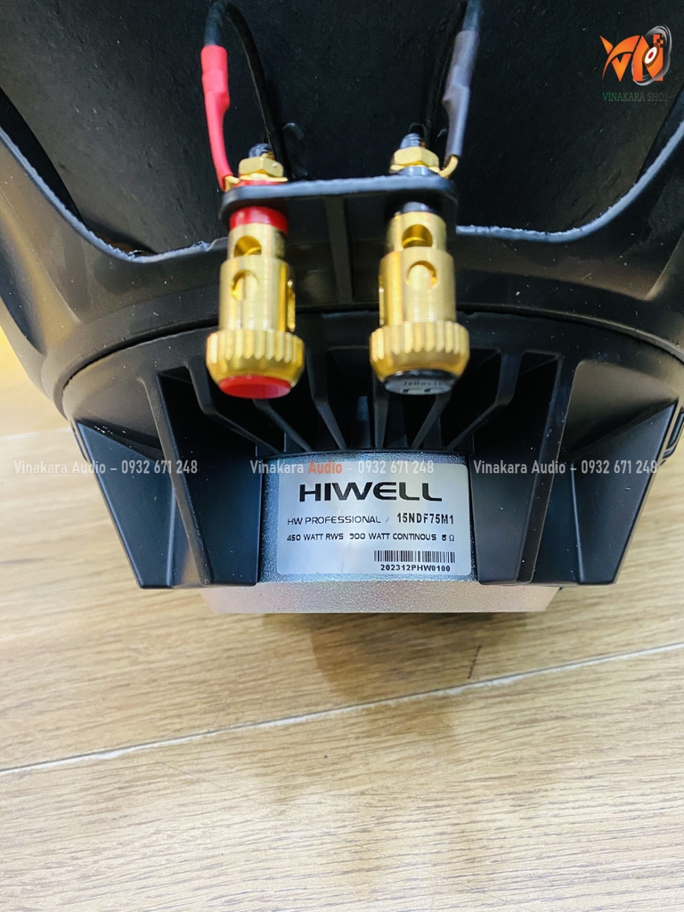 Củ loa bass rời neo khối HIWELL 40 4 tấc coil 75 , 15NDF75M1, 500w ...