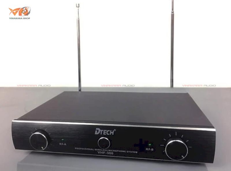 MICRO KHÔNG DÂY DTECH VHF300 KÈM 2 MIC | Vinakara.com