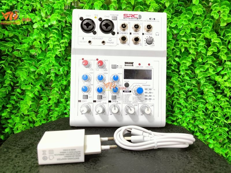 Mixer Karaoke Livetream thu âm E4 | Vinakara.com