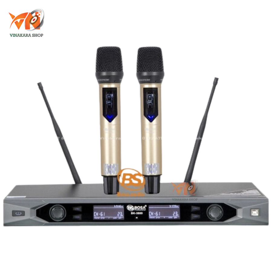 MICRO KHÔNG DÂY BOSA BK3800 VÀNG | Vinakara.com